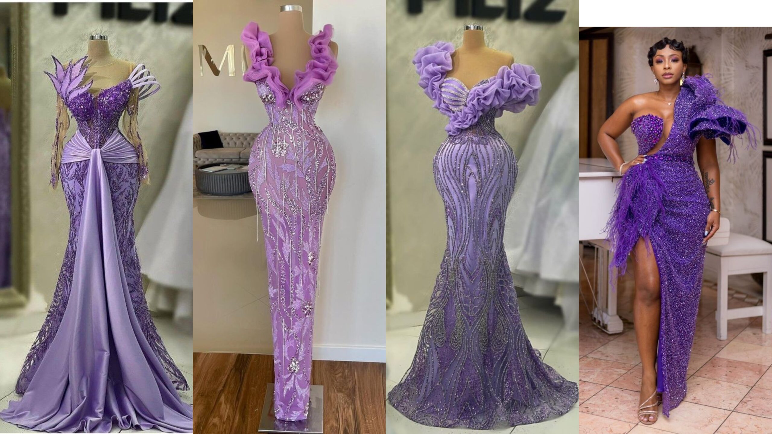 Beautiful Lilac Colour Aso-ebi Styles For Owambe/Parties
